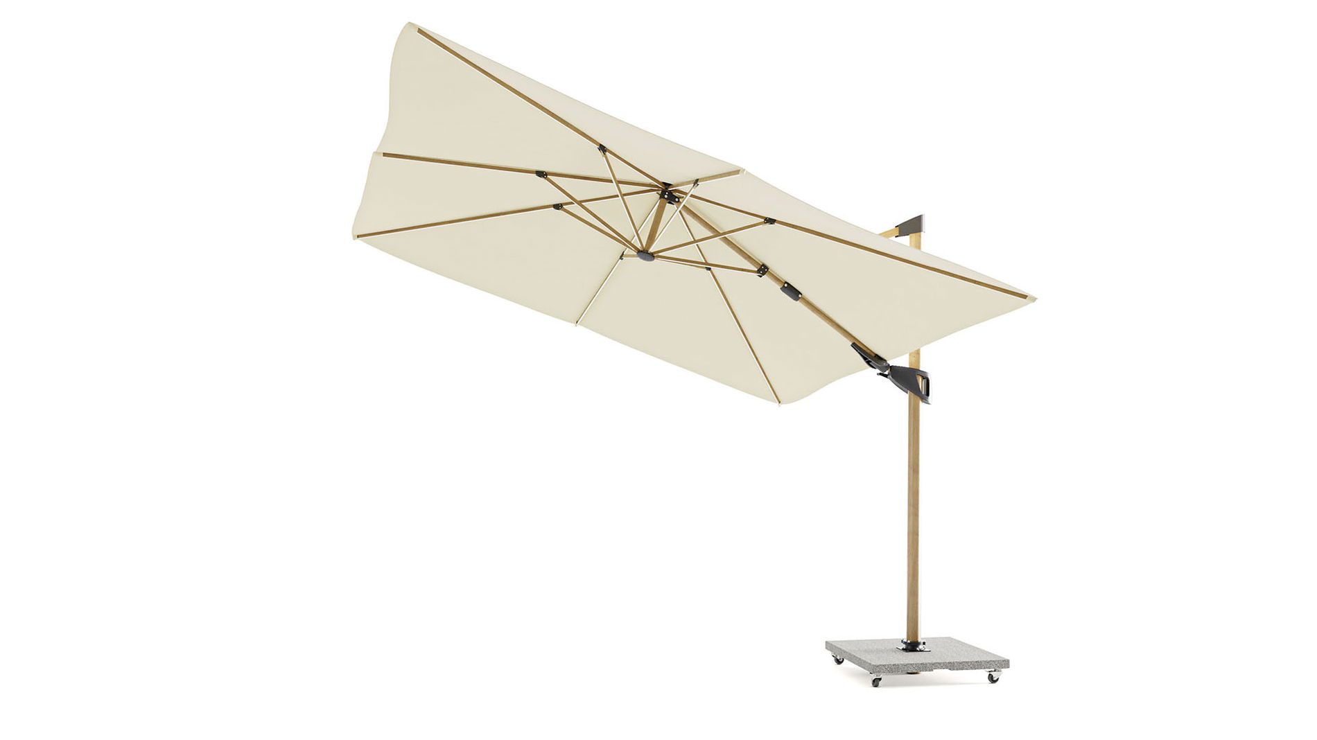 Der hochwertig verarbeitete Sonnenschirm MINARO mit LED Beleuchtung ist ...