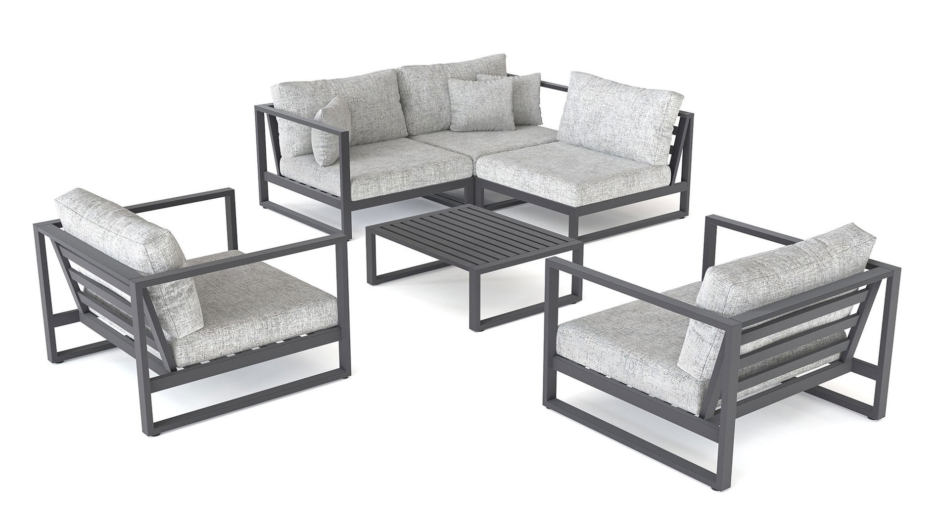 Exclusivité Salon de jardin aluminium MATTEO M | artelia.fr